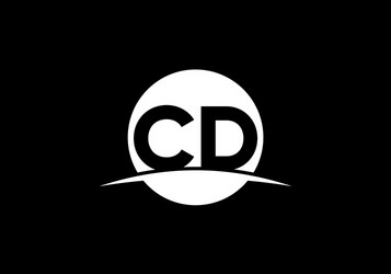 Initial monogram letter c d logo design template Vector Image