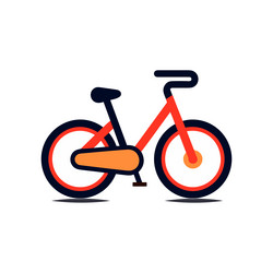 Simple bicycle in flat style Royalty Free Vector Image