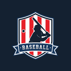 Baseball template logo design Royalty Free Vector Image