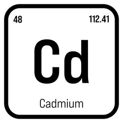 Cadmium cd periodic table element Royalty Free Vector Image
