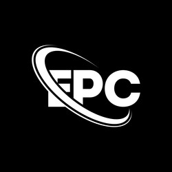Epc circle letter logo design Royalty Free Vector Image