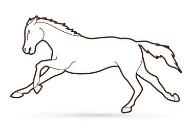 Horse Running Royalty Free Vector Image Vectorstock
