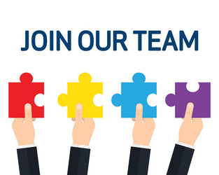 Our team banner teamwork concept Royalty Free Vector Image