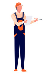 Production line worker male factory worker Vector Image