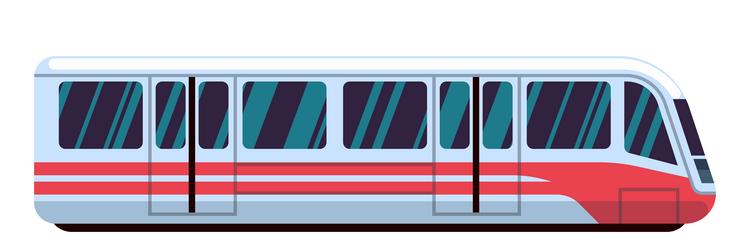 Train side view icon railway passenger transport Vector Image