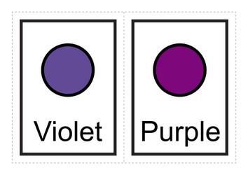 Color flash cards for kids learn about Royalty Free Vector