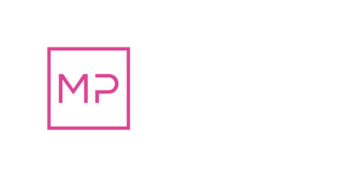 Creative initial letter mp square logo design Vector Image