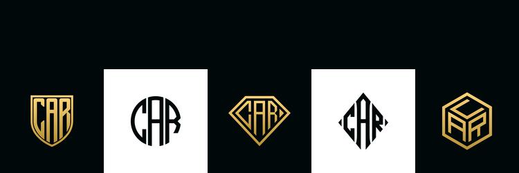 Initial letters axl logo designs bundle Royalty Free Vector