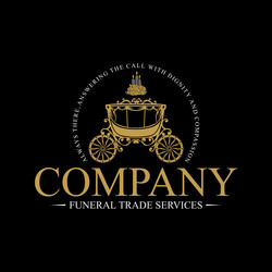 Funeral service logo with candle and flower Vector Image