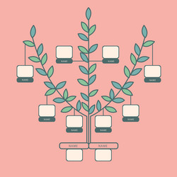Flat family tree with colored circles Royalty Free Vector