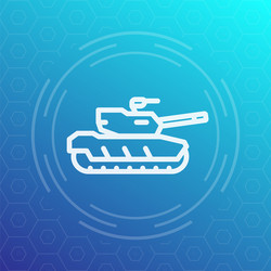Modern tank icon in flat style Royalty Free Vector Image
