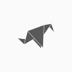 Origami paper bird icon Royalty Free Vector Image