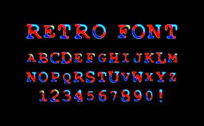 Retro bold font Royalty Free Vector Image - VectorStock