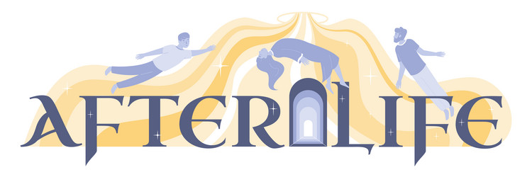 Afterlife theories flat infographics Royalty Free Vector