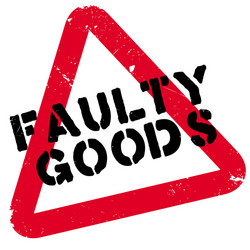 Faulty goods rubber stamp Royalty Free Vector Image