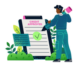 Credit approval concept Royalty Free Vector Image