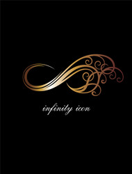 Two hearts and endless loop symbol logo infinity Vector Image