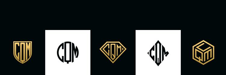 Initial letters hyz logo designs bundle Royalty Free Vector