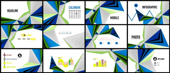 Modern triangle presentation template Royalty Free Vector