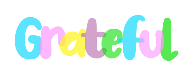 Thank you colorful typography lettering Royalty Free Vector