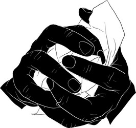 Hand tearing paper Royalty Free Vector Image - VectorStock