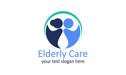 Elderly care logo design best logo Royalty Free Vector Image