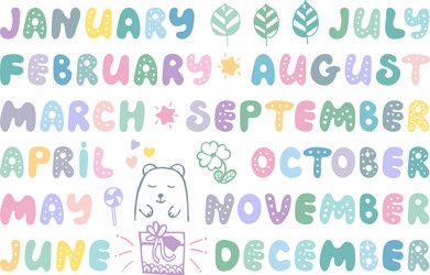 Months Name Vector Images (over 1,300)