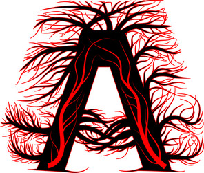 Alphabet abc letter f Royalty Free Vector Image