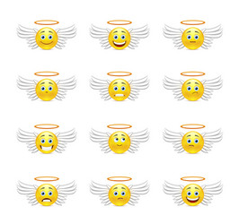 Angel emoticon Royalty Free Vector Image - VectorStock