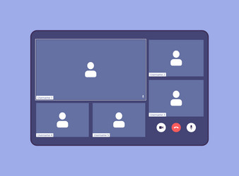 Ui ux template for video conferencing and meetings