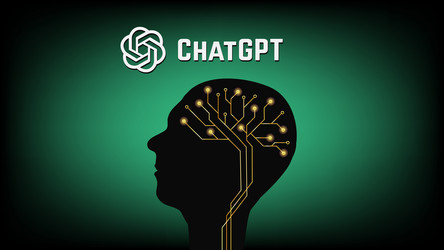 Human head with chatgpt artificial intelligence Vector Image