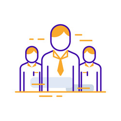 Business tim people icon with green Royalty Free Vector