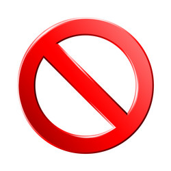 Red ban sign or stop and badge prohibition Vector Image