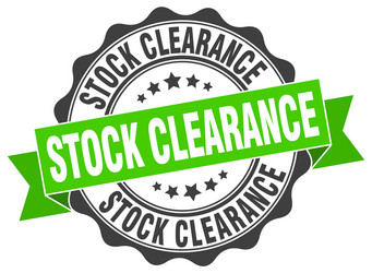 Stock clearance stamp sign seal Royalty Free Vector Image