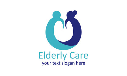 Elderly care logo design best Royalty Free Vector Image