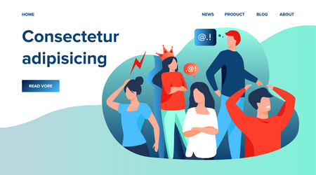 Group of people with problem behavior Royalty Free Vector