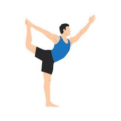 Man doing dancer pose king dancer pose Royalty Free Vector