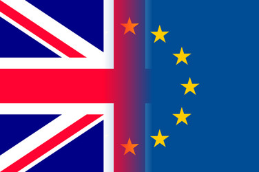 United kingdom national flag with a star circle Vector Image