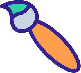 Artist s brush icon is a isolated Royalty Free Vector Image
