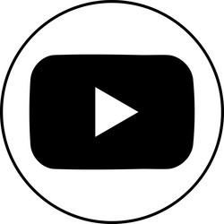 Black youtube logo on a transparent background Vector Image