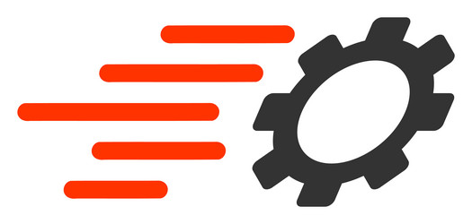Fast gear icon swirl motion Royalty Free Vector Image