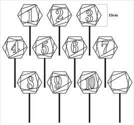 Geometric numbers for guests tables Royalty Free Vector