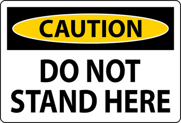 Warning do not step symbol sign on white Vector Image