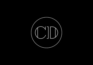 Initial monogram letter c d logo design template Vector Image