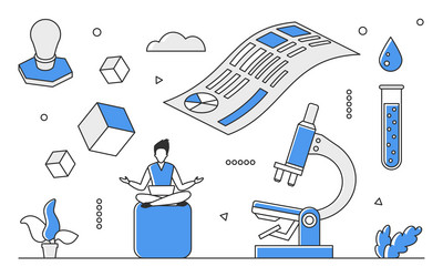 Science pattern symbols of chemical lab Royalty Free Vector