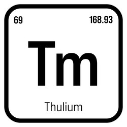 Thulium tm periodic table element Royalty Free Vector Image