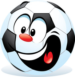 Cartoon soccer ball Royalty Free Vector Image - VectorStock