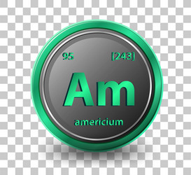 Periodic Table of Element Americium Icon Vector Images (47)