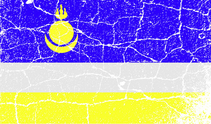 Flag of buryatia with old texture Royalty Free Vector Image