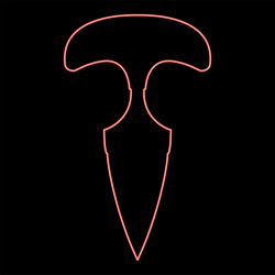 Neon brass knuckles deer antlers knuckleduster Vector Image